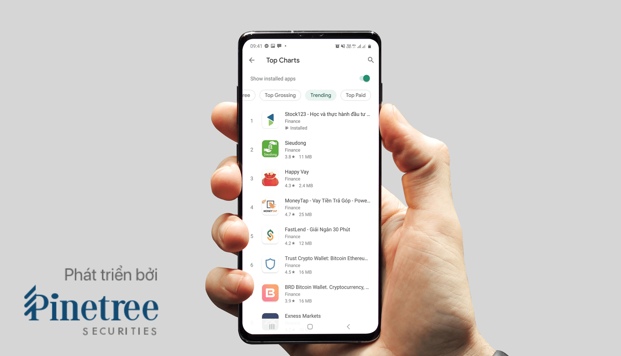 Margin tăng nhanh nhất thị trường, Pinetree Securities tiếp tục nới room và danh mục ký quỹ