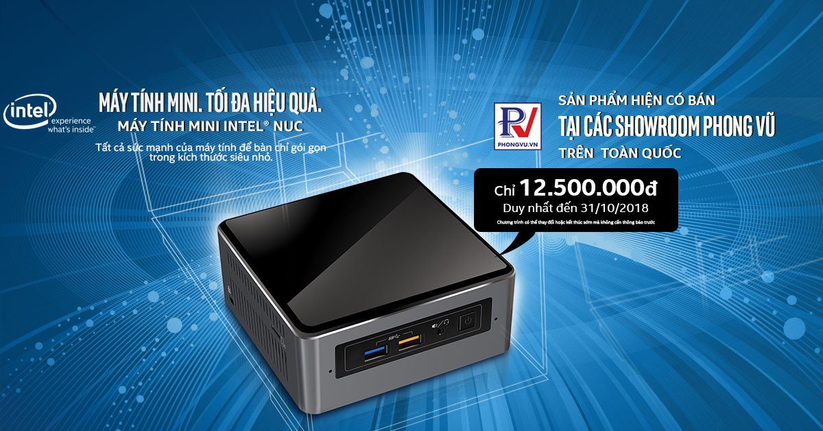 Máy tính mini Intel NUC chính thức lên kệ Phong Vũ trên toàn quốc
