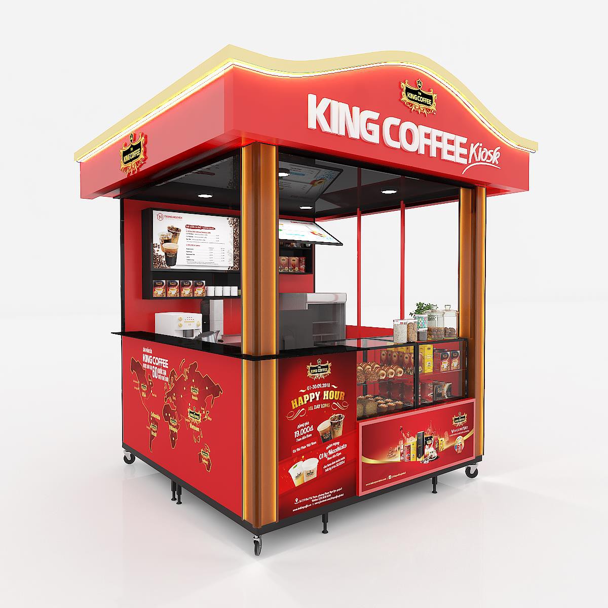 King Coffee từng bước ra mắt 3 mô hình cửa hàng tại Việt Nam