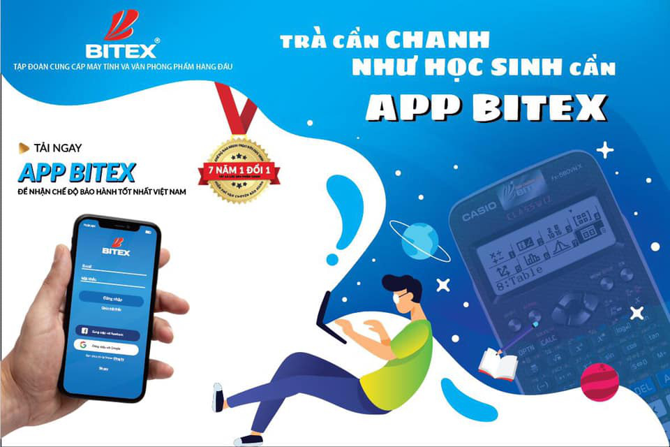 App BITEX - Bảo hành chính hãng Casio tận 7 năm siêu nhanh và dễ