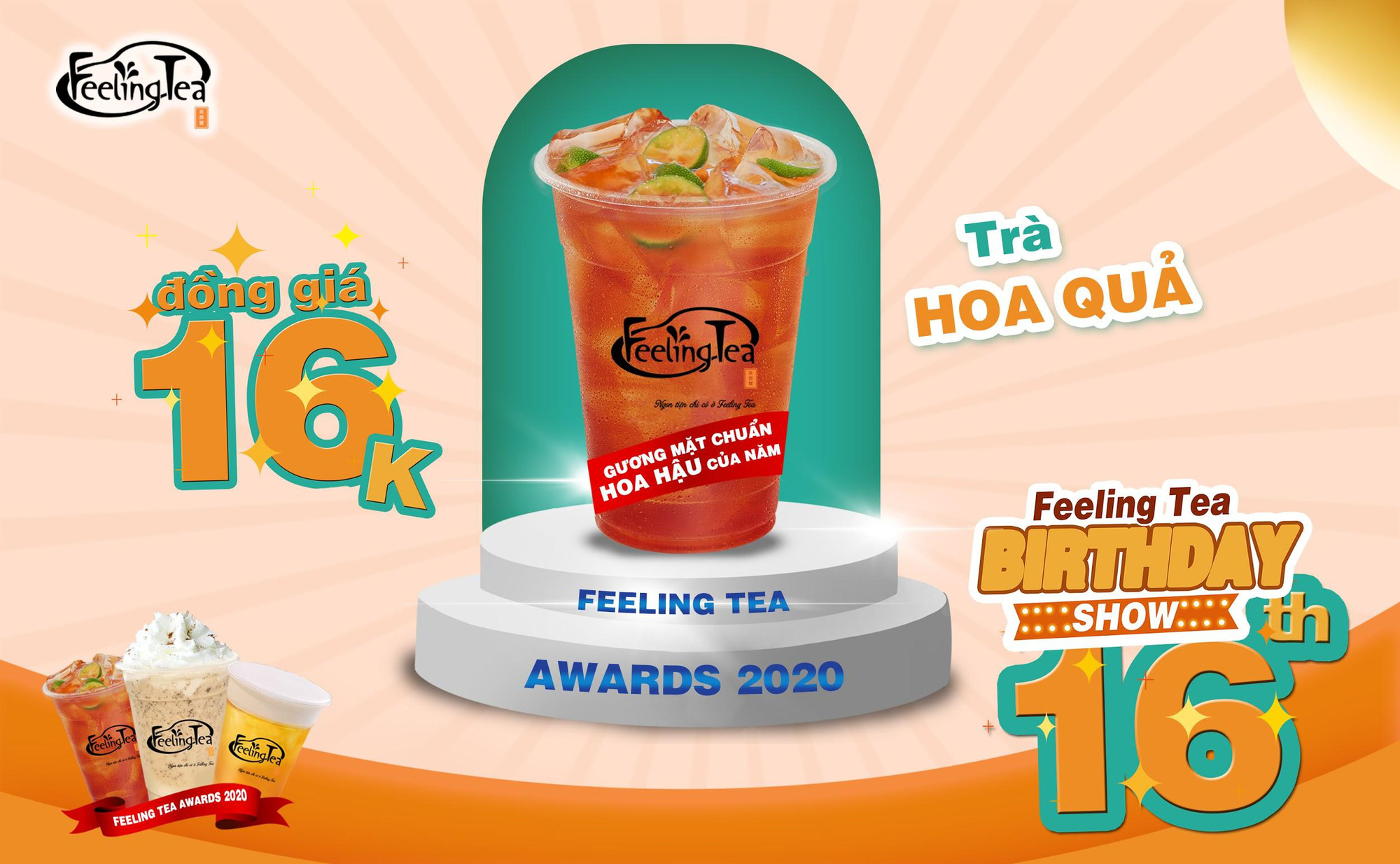 Anh cả của “đế chế trà sữa” Feeling Tea mừng sinh nhật 16 tuổi với menu ...