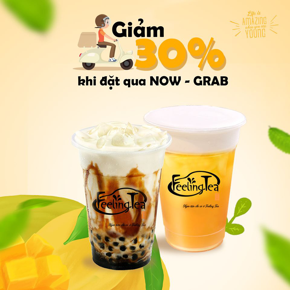 Yên tâm thưởng thức trà sữa Feeling Tea mùa dịch