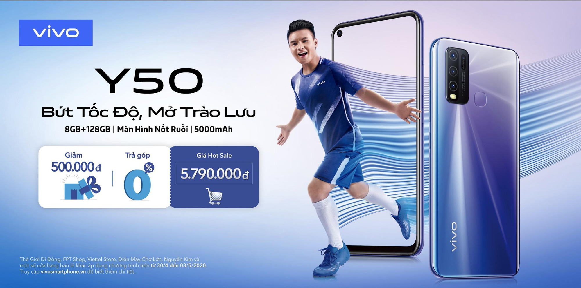 Vivo Y50: smartphone đề cao tốc độ, tính đa nhiệm và bền bỉ