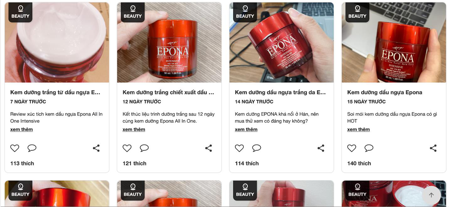 Cộng đồng mạng đua nhau review lọ kem dưỡng trắng chống lão hóa Epona ...
