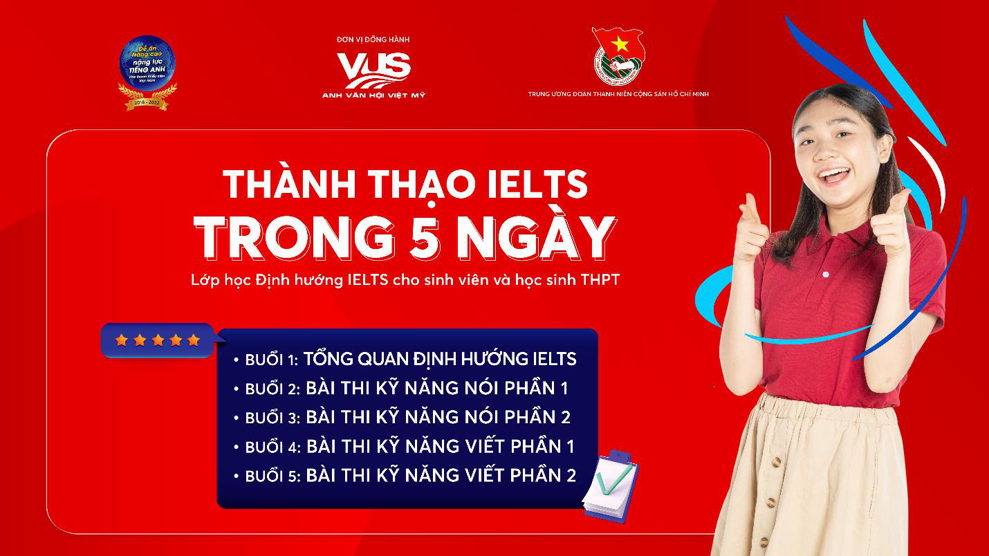 VUS tổ chức chuỗi lớp học miễn phí "Thành thạo IELTS trong 5 ngày"