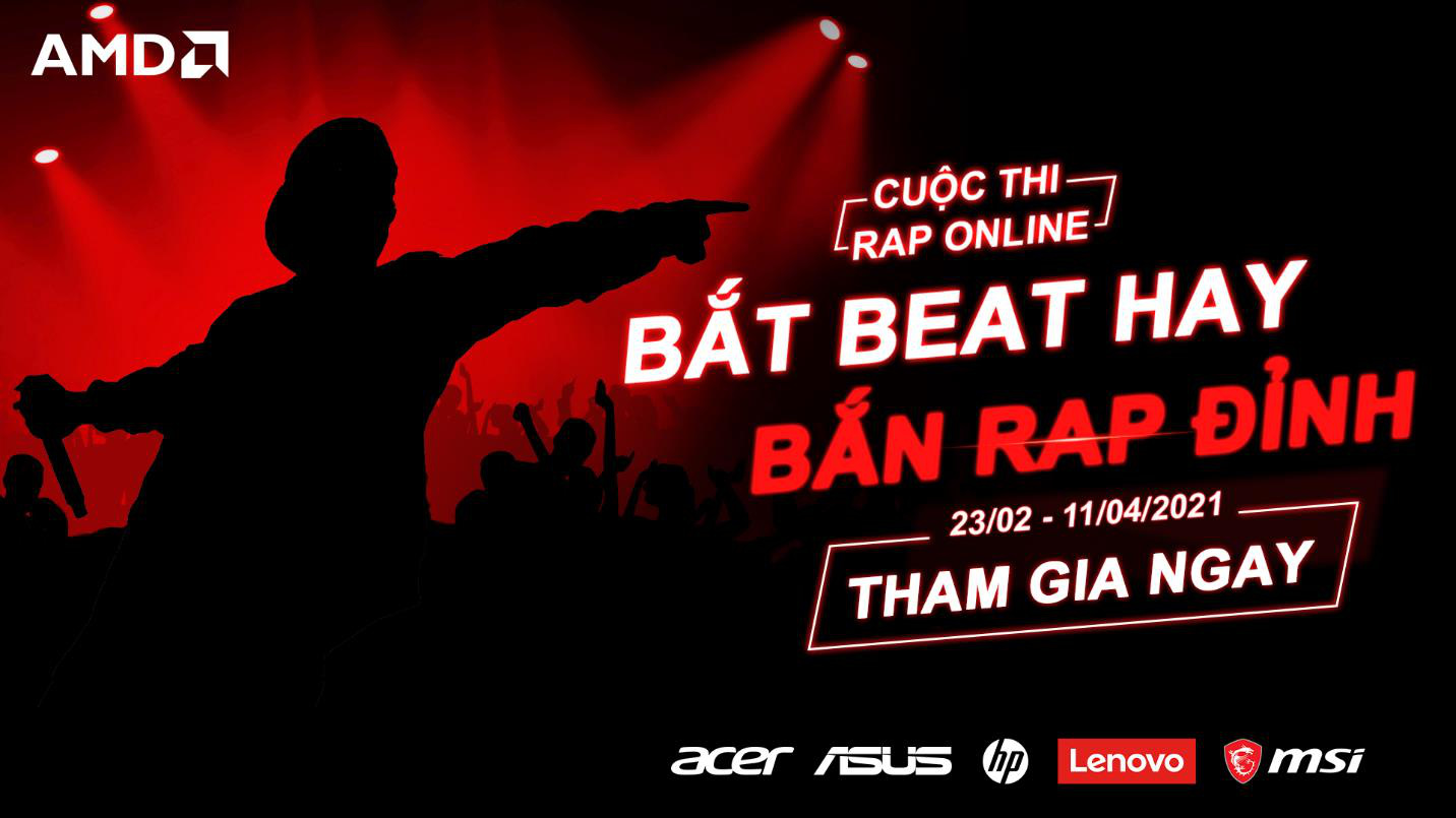 Cuộc thi “Bắt beat hay, Bắn rap đỉnh” của AMD đang vào giai đoạn nước rút