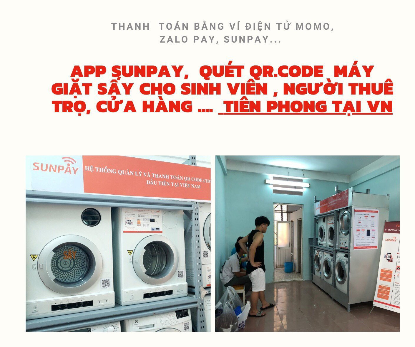 SunPay - "Grab, Uber.... trong lĩnh vực giặt sấy tự động"