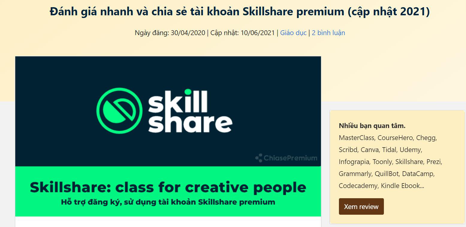 ChiasePremium.com - Hỗ trợ sử dụng dịch vụ từ các nền tảng học online uy tín