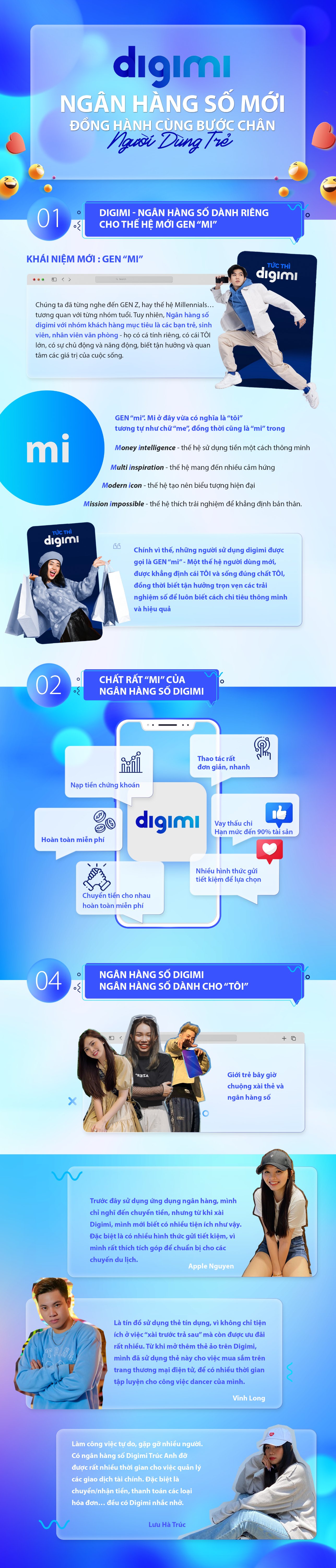 Digimi - Ngân hàng số mới đồng hành cùng bước chân người dùng trẻ