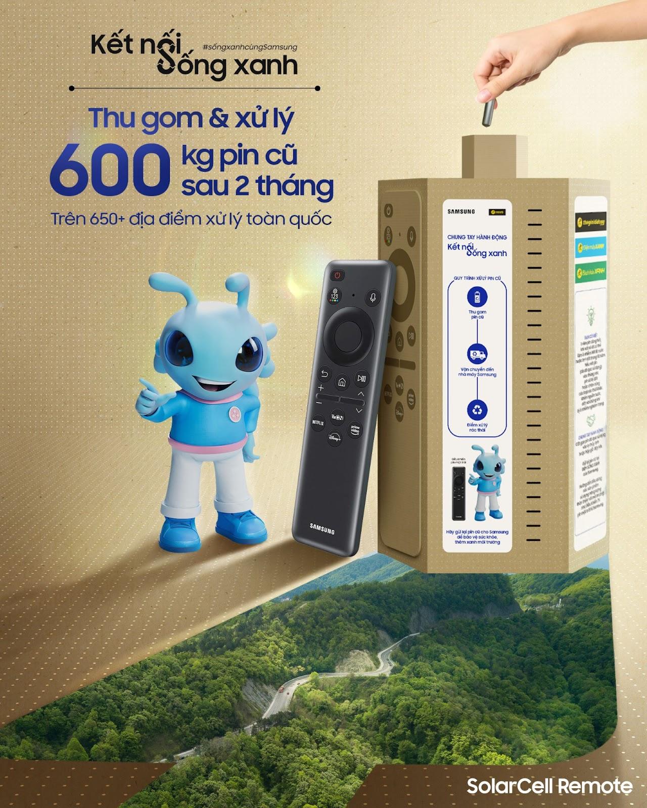 Hơn nửa tấn pin cũ được thu hồi tại hơn 650 điểm thu gom của Samsung và ...