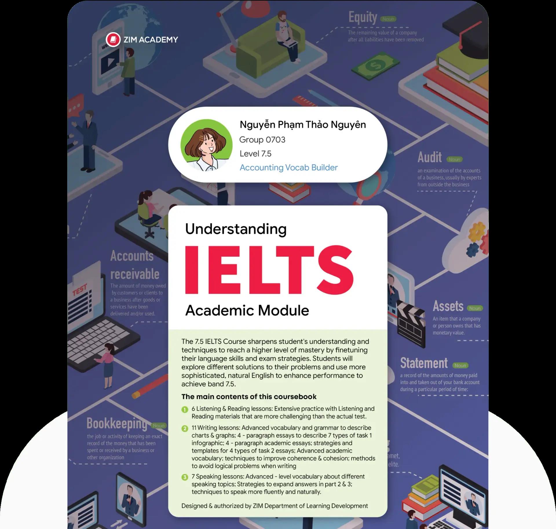 Ca sĩ Ngô Lan Hương đạt IELTS 7.0 với ZIM Academy