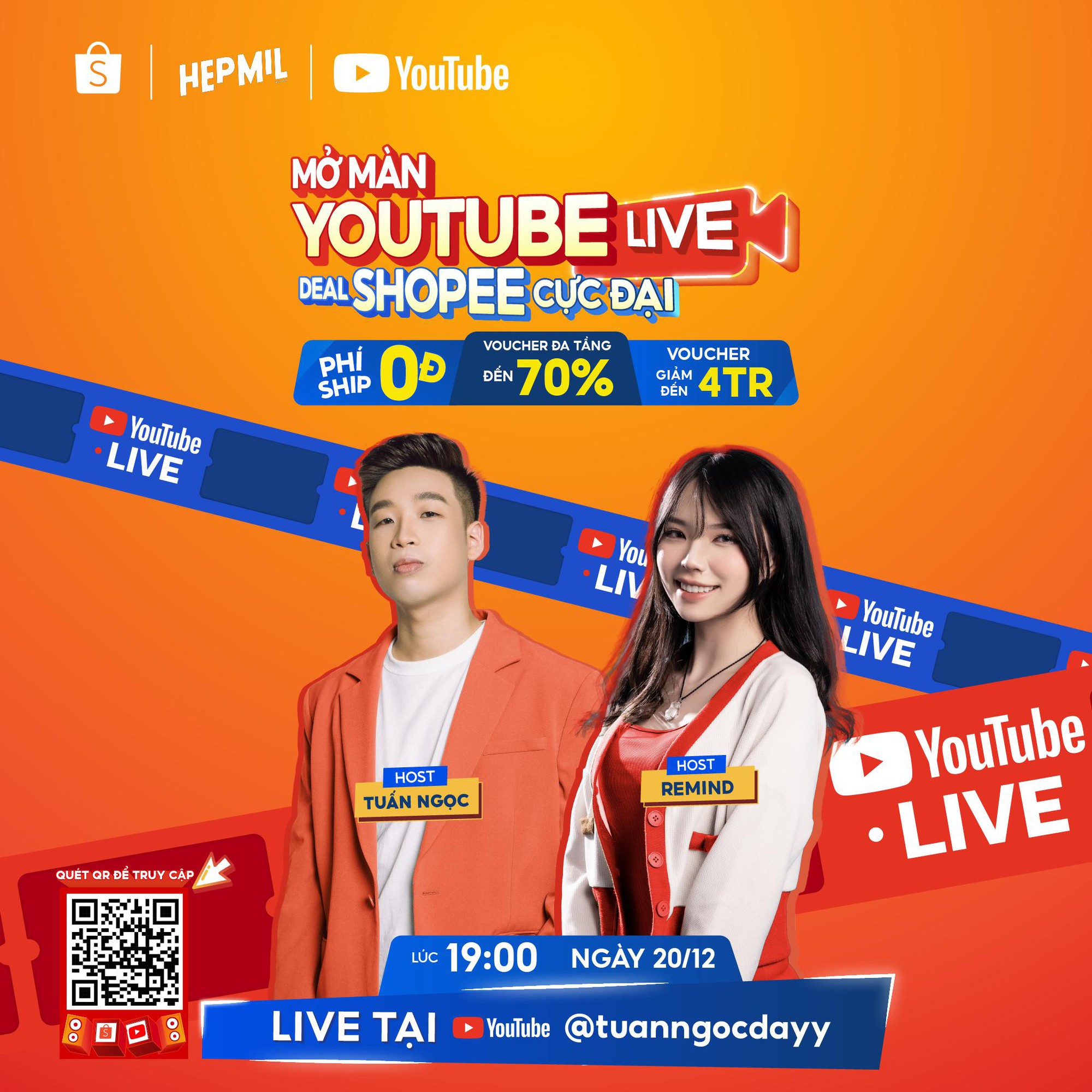 Mega Live đỉnh cao: YouTube Livestream bùng nổ cùng Shopee – Vận hành độc quyền bởi Hepmil Việt Nam