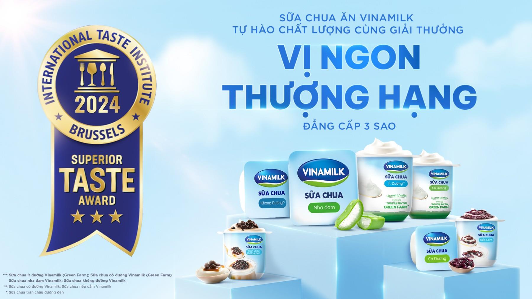 Vinamilk thắng lớn đầu năm 2024 với 11 sản phẩm được ghi danh vào bảng xếp hạng Superior Taste Award