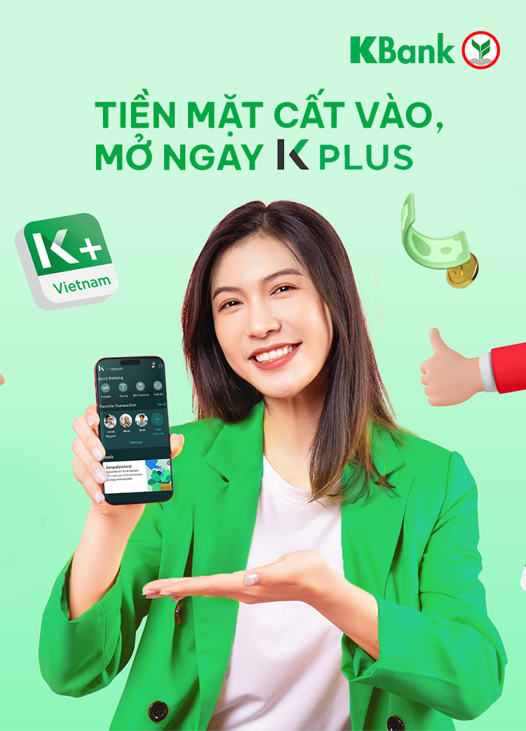 Ngân hàng KBank vượt mốc hơn 1,14 triệu người dùng trên ứng dụng K PLUS Vietnam chỉ sau 2 năm ra mắt