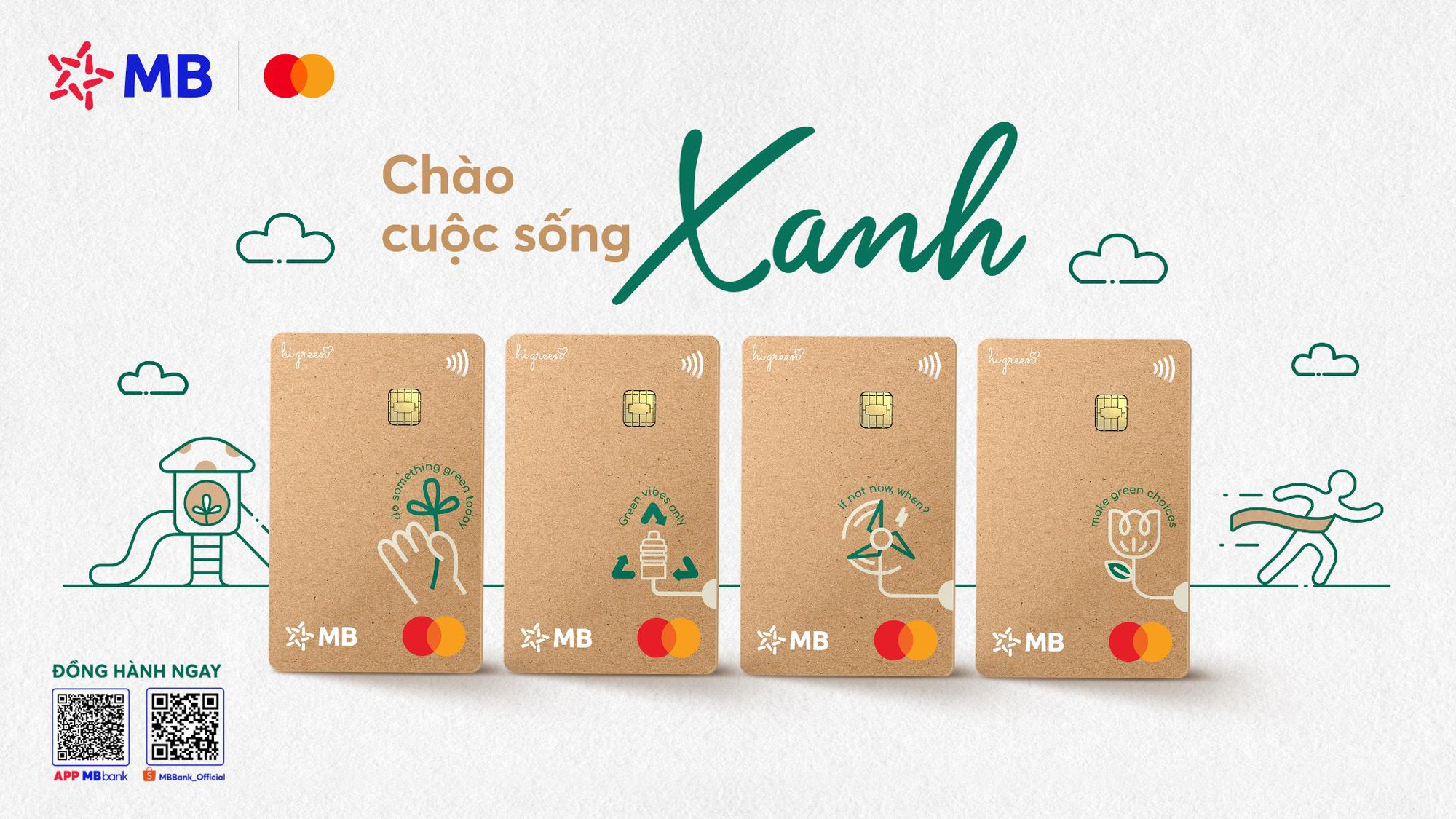 Tấm thẻ ngân hàng xanh vì cộng đồng - MB Mastercard Hi Green