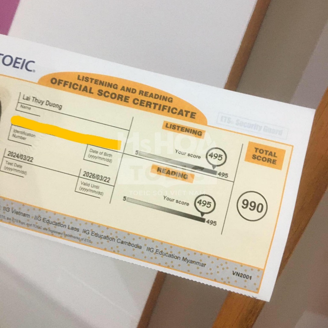 Nữ sinh ngành Dược Đại học Đại Nam gây bão với điểm TOEIC tuyệt đối 990/990