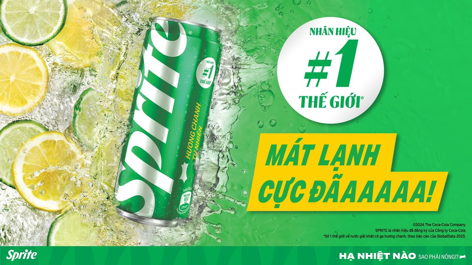 SPRITE nhận chứng nhận số 1 thế giới về nước giải khát có ga hương chanh