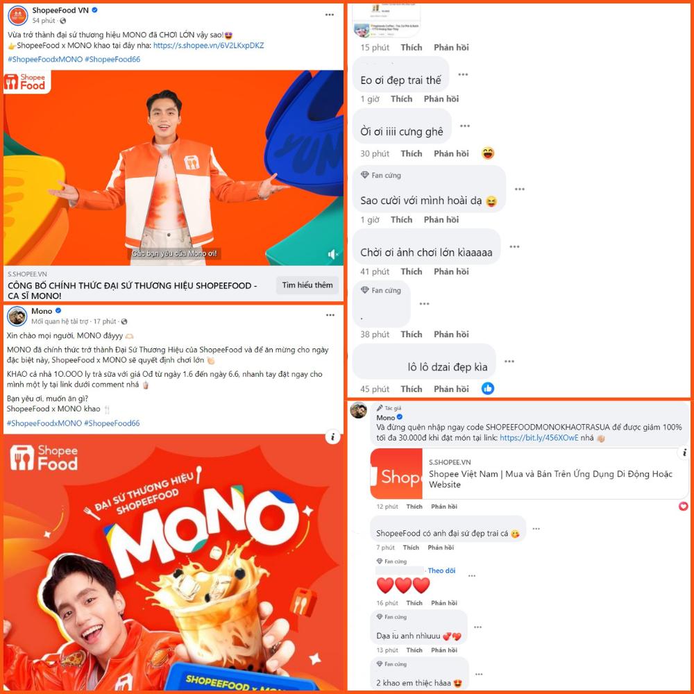 ShopeeFood kết nạp MONO làm đại sứ thương hiệu, vừa ra mắt đã “đốn tim ...