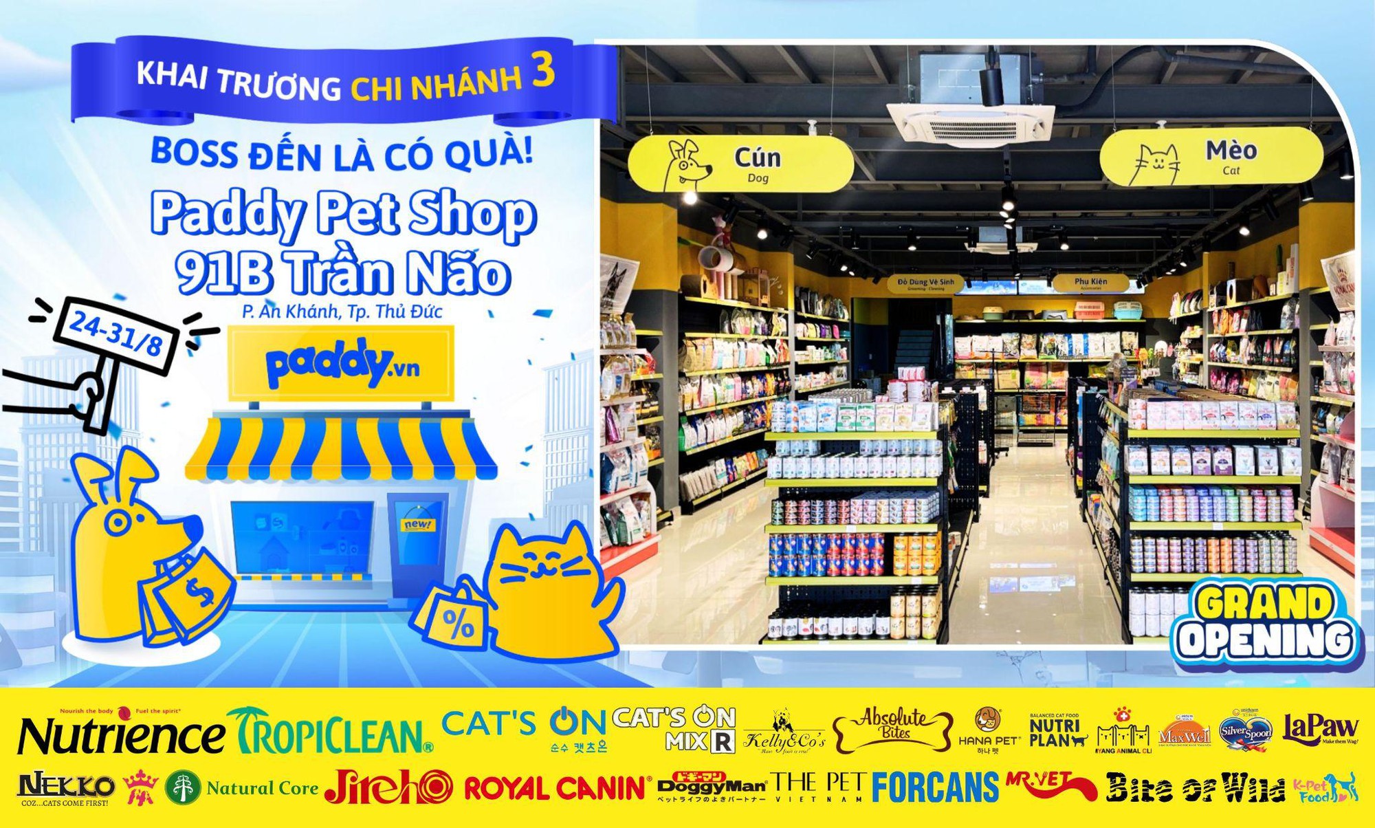 Paddy Pet Shop khai trương chi nhánh 3: "Chơi lớn" với ưu đãi "boss ...