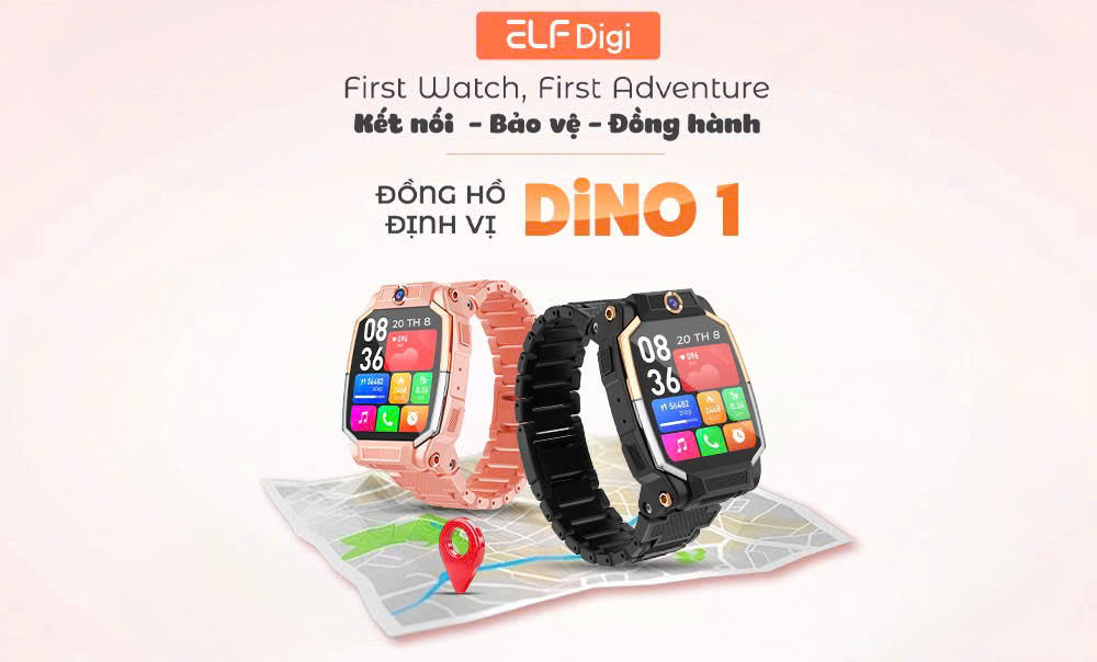 Đồng hồ định vị thông minh ELF Digi Dino 1 - ba mẹ an tâm, con tự tin ...
