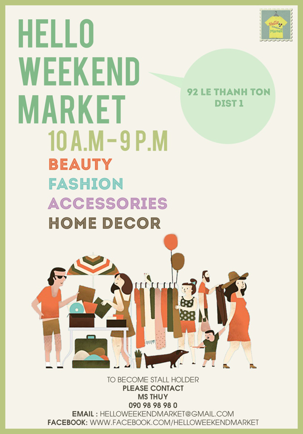 Hào hứng với chợ cuối tuần Hello Weekend Market