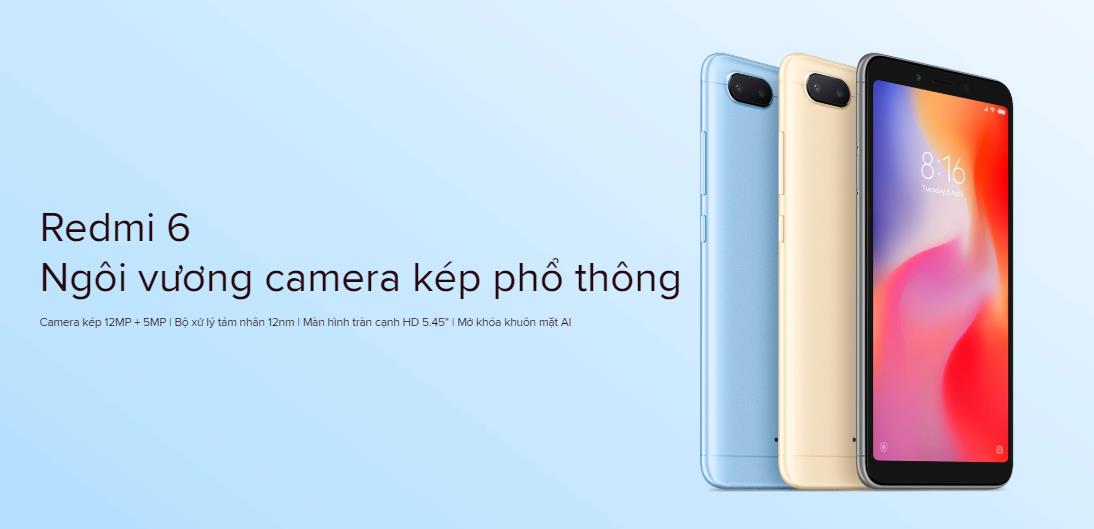 Xiaomi Redmi 6 - Cùng Shopee nâng tầm trải nghiệm